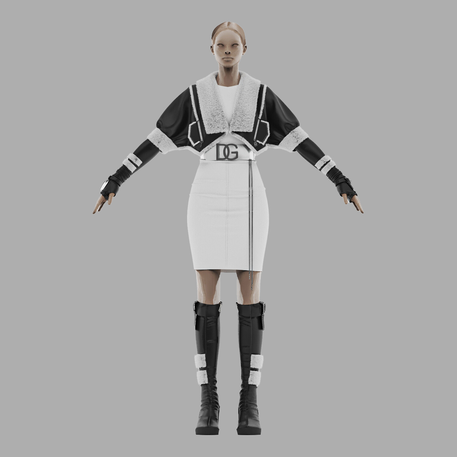 ArtStation - Women Winter Outfit+OBJ | Resources