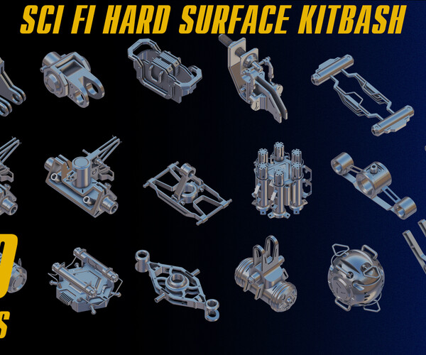 ArtStation - Sci-Fi Hard Surface KITBASH 100 DETAILS | Resources