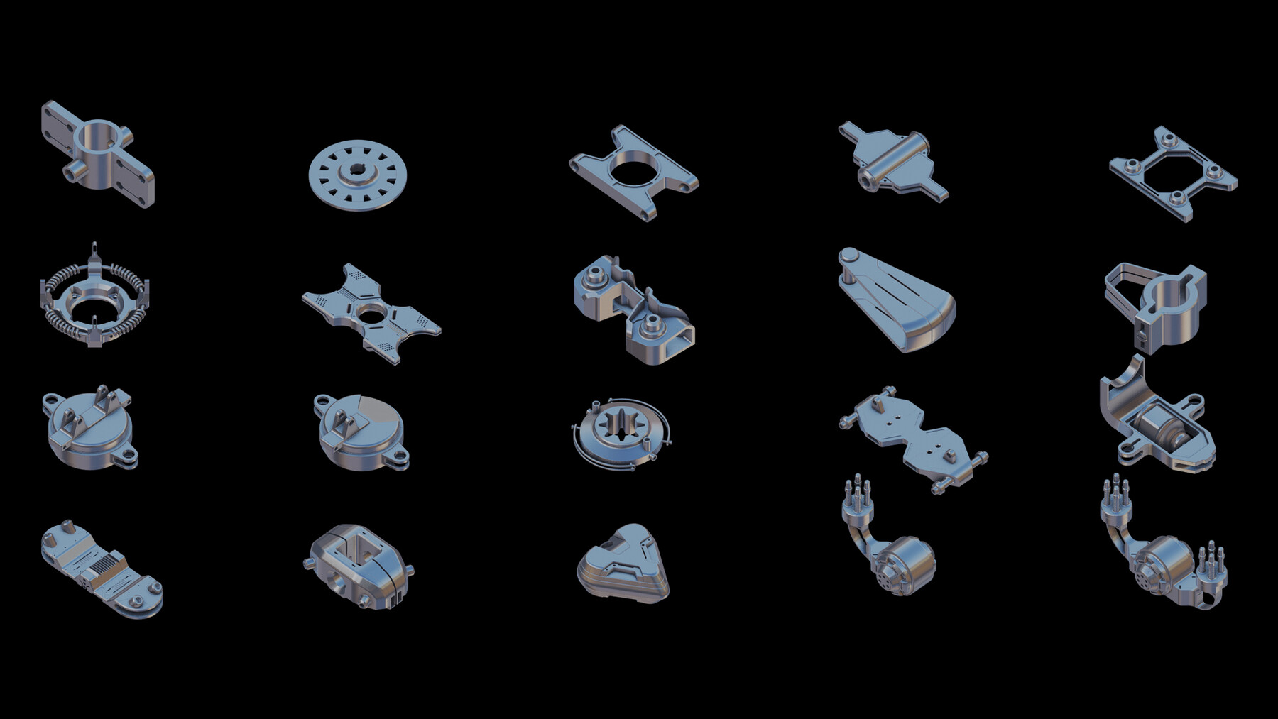 ArtStation - Sci-Fi Hard Surface KITBASH 100 DETAILS | Resources