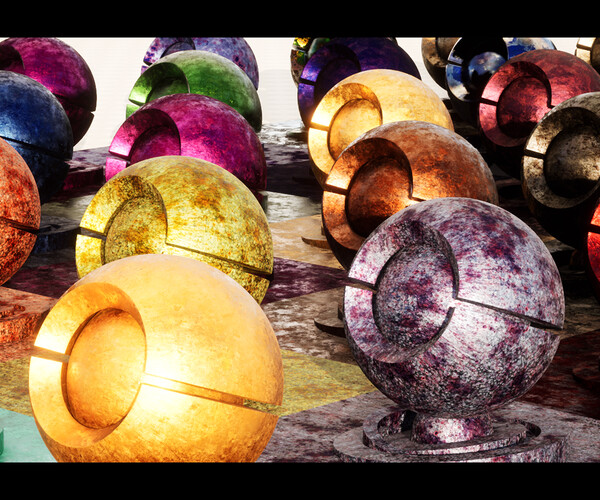 ArtStation - Realistic Pbr Rust Metal Smart Materials Pack / With ...