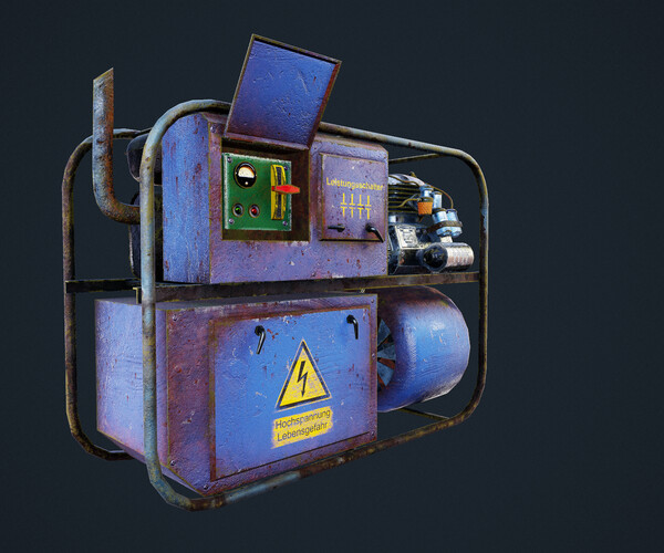 ArtStation - Old gas generator | Game Assets