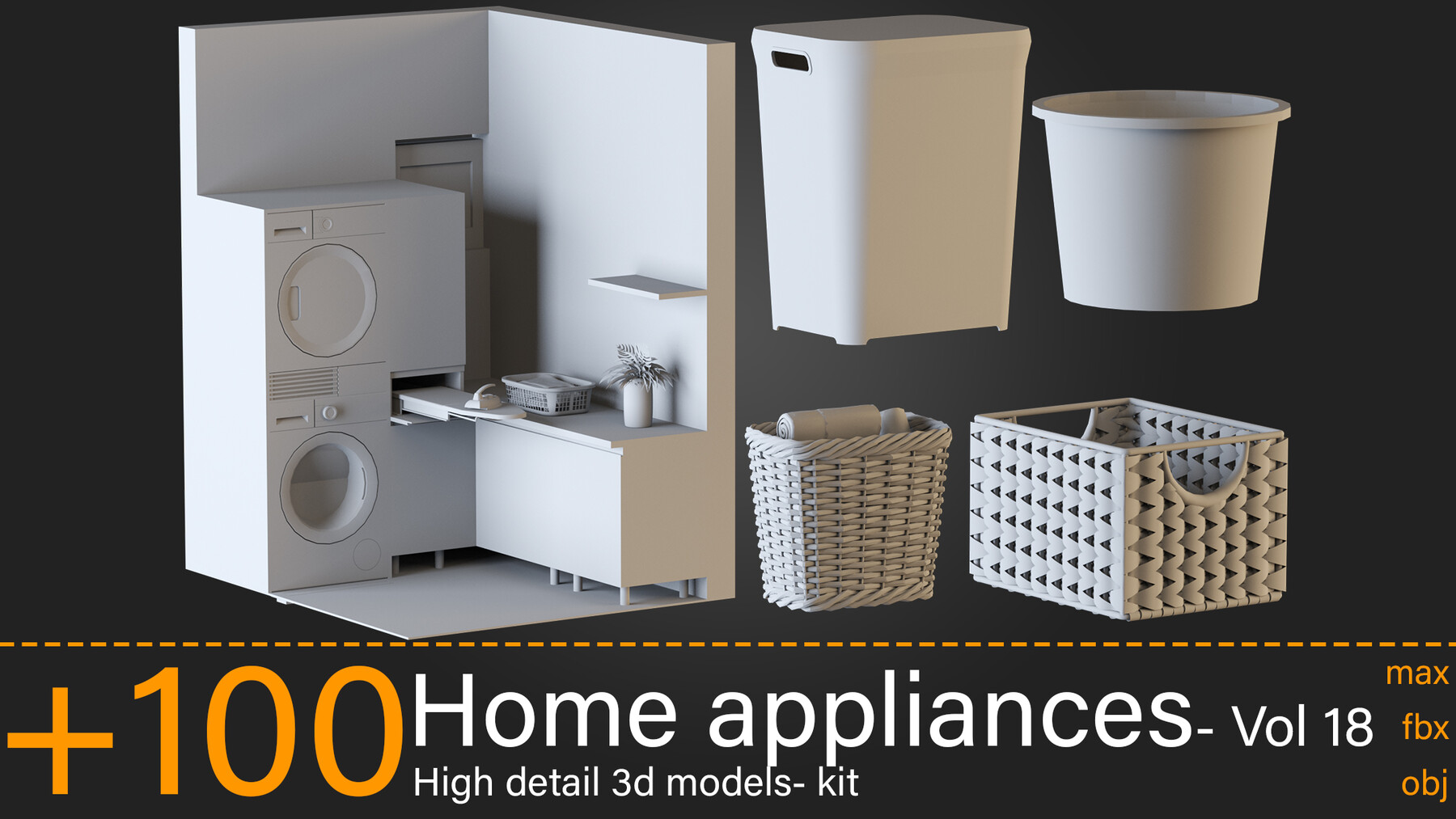 ArtStation - +100- Home appliances- Vol 18- 3d models-max.fbx.obj ...