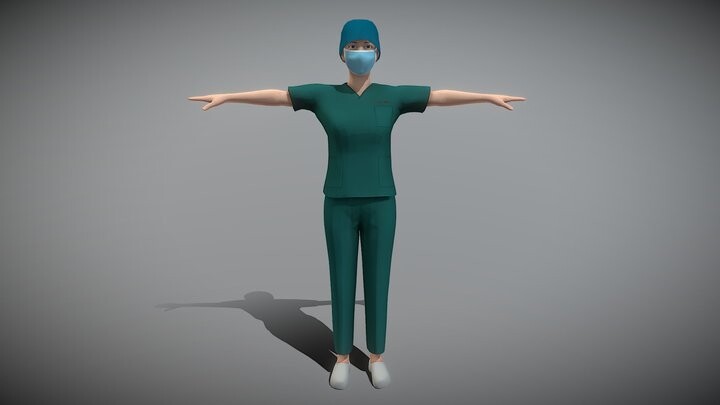ArtStation - Operating Room Female Doctor | Game Assets