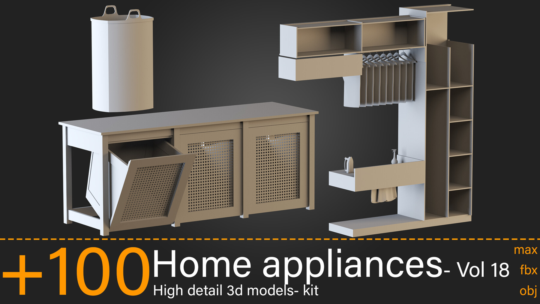 ArtStation - +100- Home appliances- Vol 18- 3d models-max.fbx.obj ...