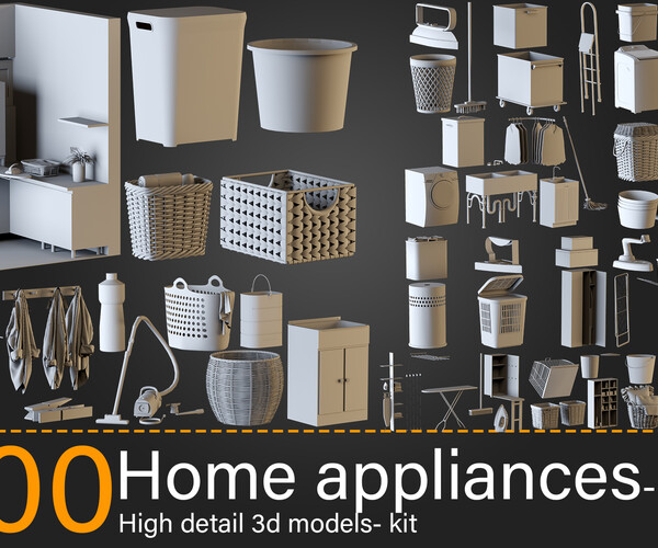 ArtStation - +100- Home appliances- Vol 18- 3d models-max.fbx.obj ...