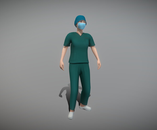 ArtStation - Operating Room Female Doctor | Game Assets