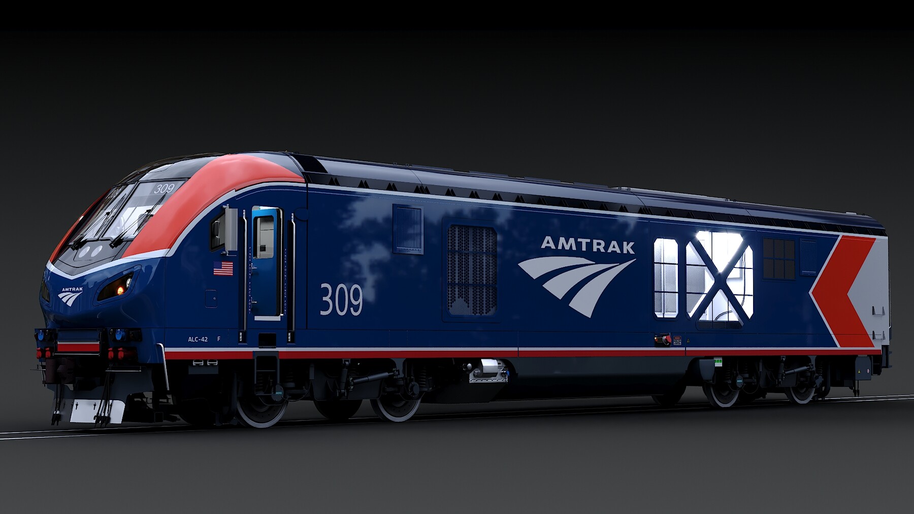 ArtStation - Locomotive ALC-42 Siemens AMTRAK | Game Assets