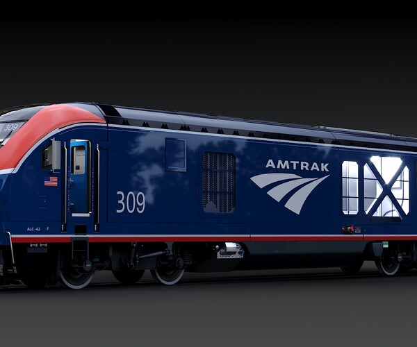 ArtStation - Locomotive ALC-42 Siemens AMTRAK | Game Assets