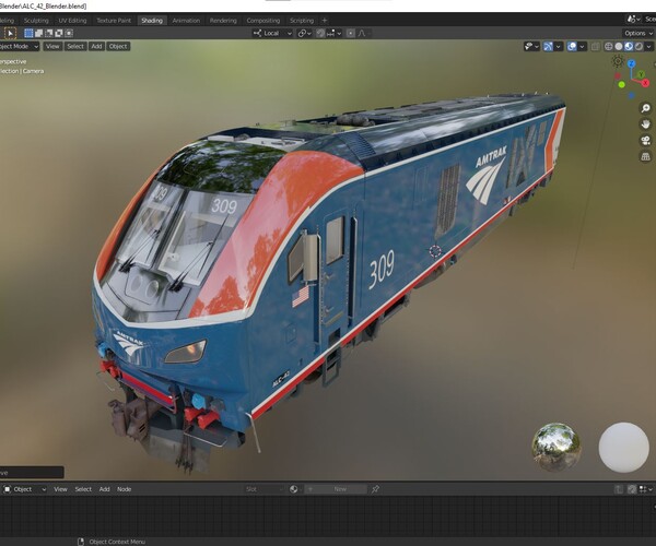 ArtStation - Locomotive ALC-42 Siemens AMTRAK | Game Assets