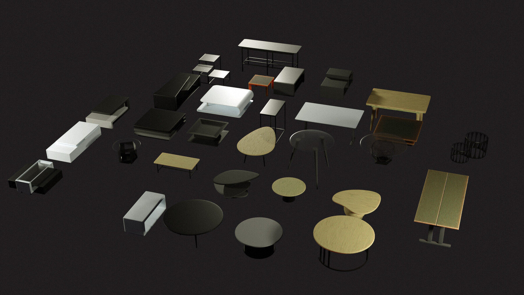 ArtStation - LOW POLY TABLES // 30 CUSTOM MODELS | Resources