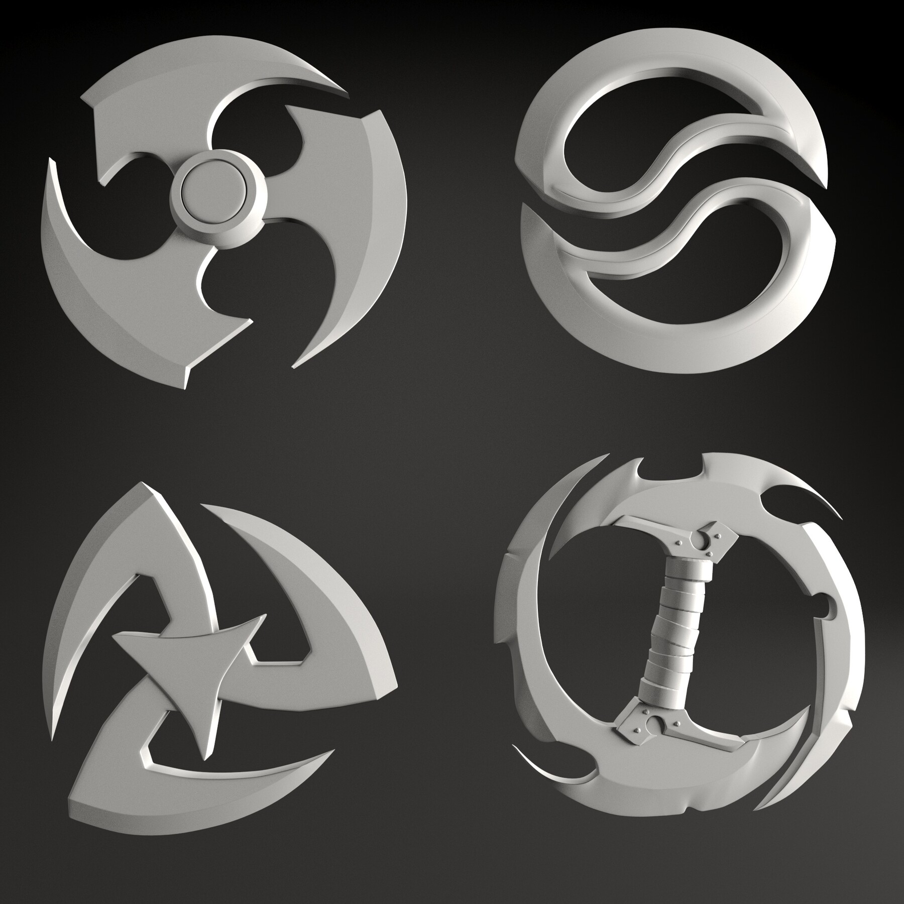 ArtStation - 50 sword base mesh + 20 Shuriken batman star collection ...