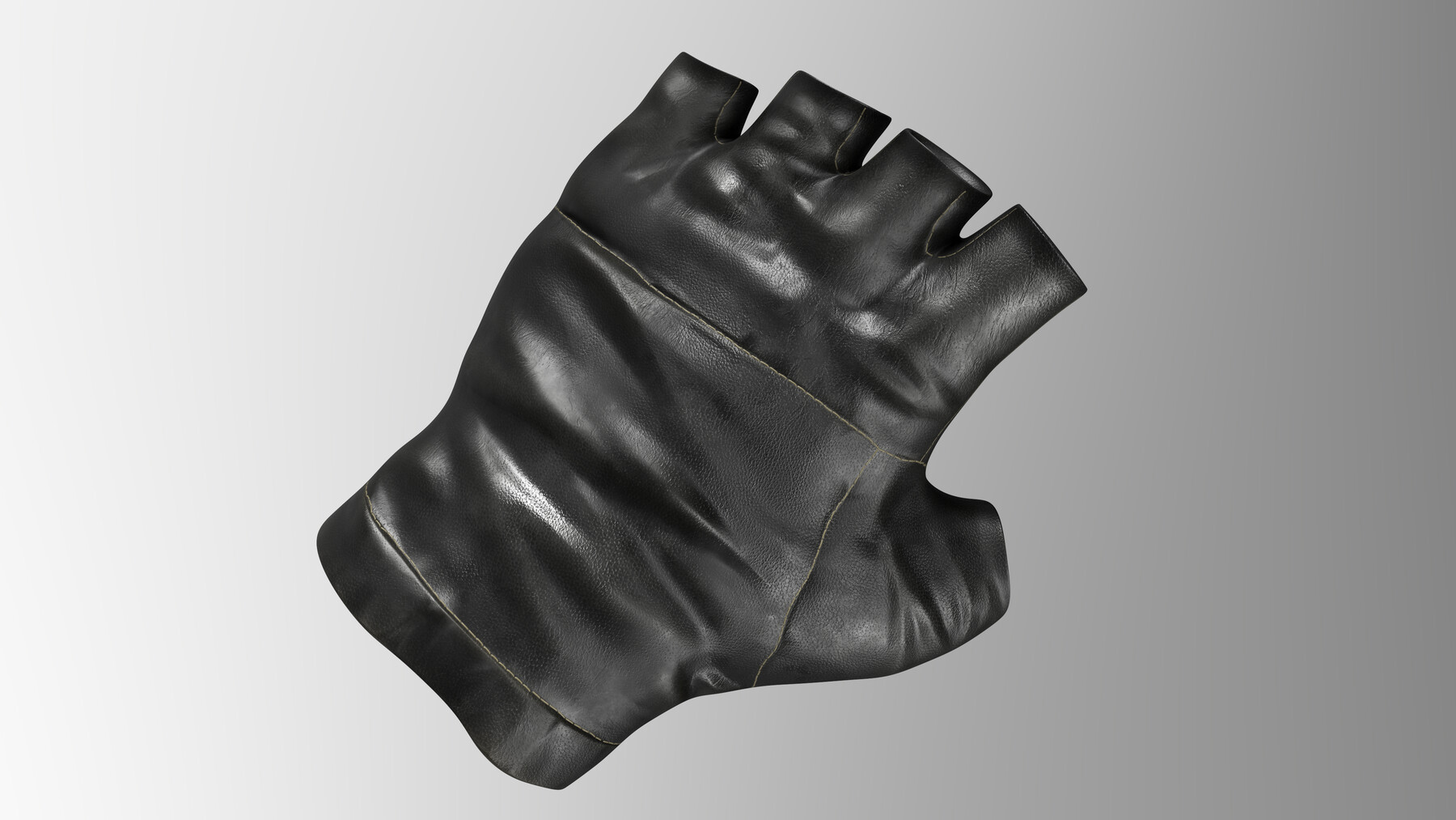 ArtStation - Black leather fingerless glove | Game Assets
