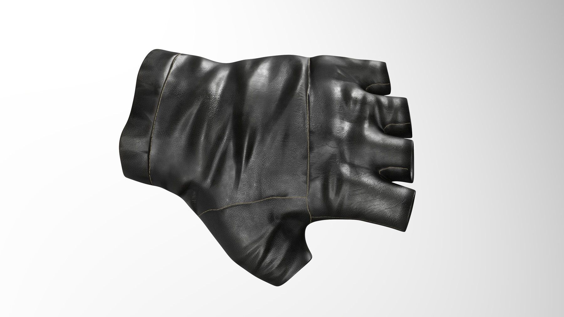 ArtStation - Black leather fingerless glove | Game Assets