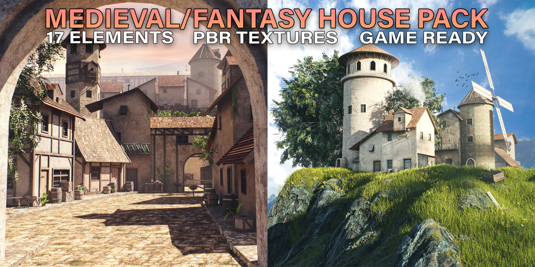 ArtStation - Medieval/Fantasy House Pack | Game Assets