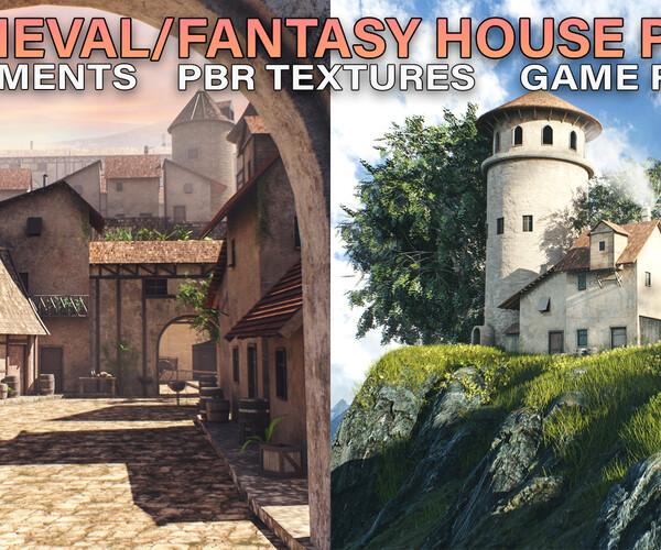 ArtStation - Medieval/Fantasy House Pack | Game Assets