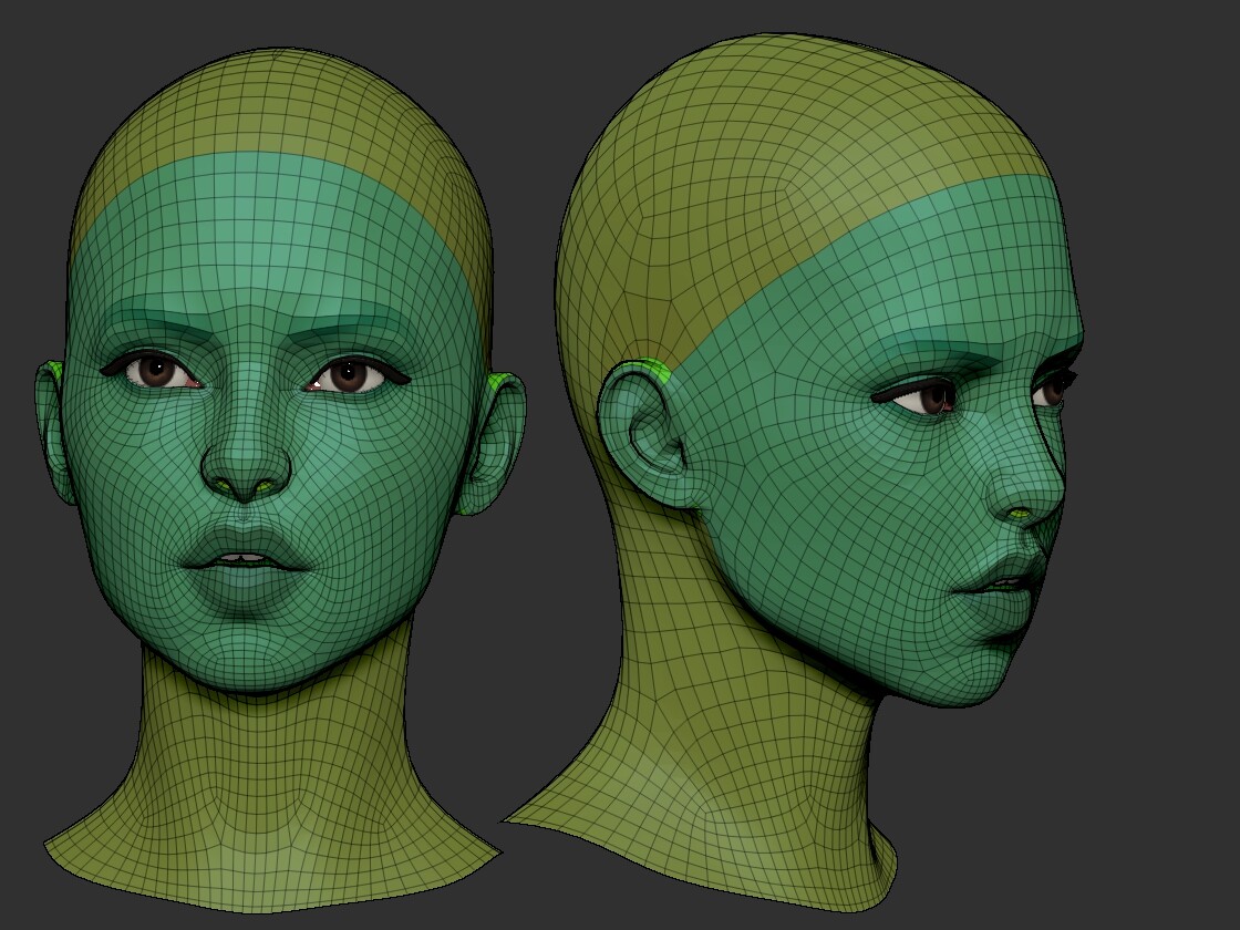 ArtStation - female head3 (rose) | Resources