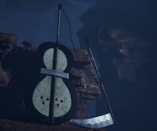 ArtStation - Madara Uchiha's Gunbai and Scythe | Game Assets