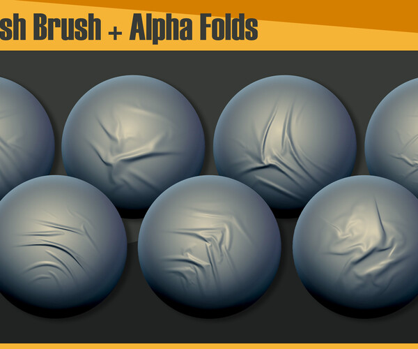 ArtStation - 60 ZBrush Brush + Alpha Folds | Brushes