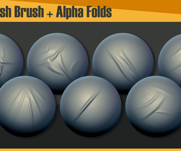 ArtStation - 60 ZBrush Brush + Alpha Folds | Brushes