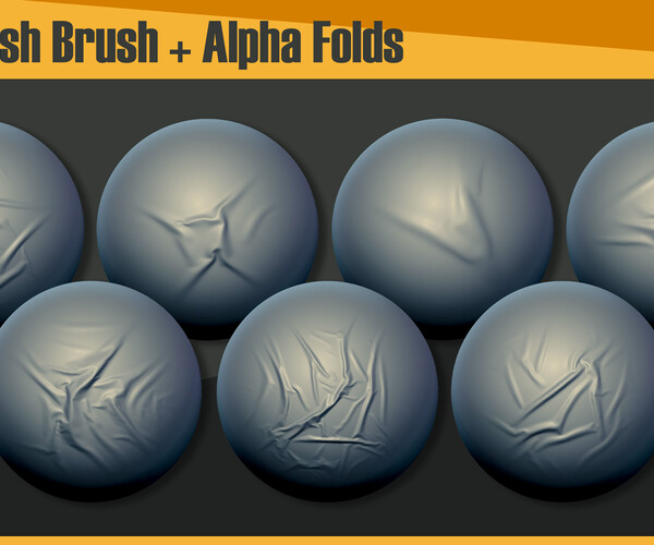 ArtStation - 60 ZBrush Brush + Alpha Folds | Brushes