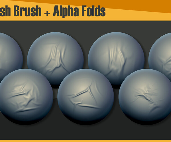 ArtStation - 60 ZBrush Brush + Alpha Folds | Brushes