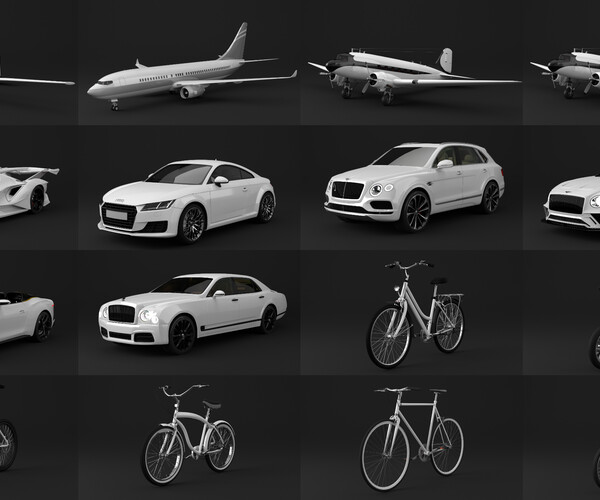 ArtStation - 250+ High Detailed Fully Rigged Transportation Vehicle ...