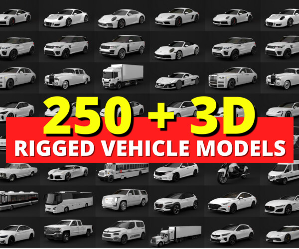 ArtStation - 250+ High Detailed Fully Rigged Transportation Vehicle ...