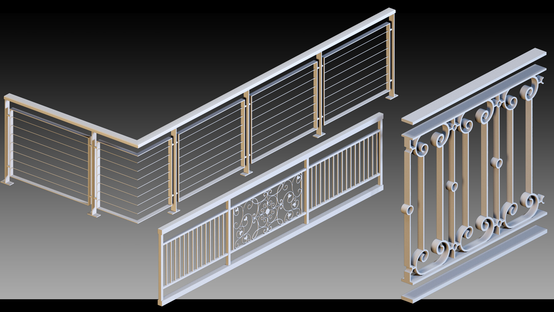 ArtStation - 50 Fences- Vol 01- Kitbash- High detail 3d models | Resources