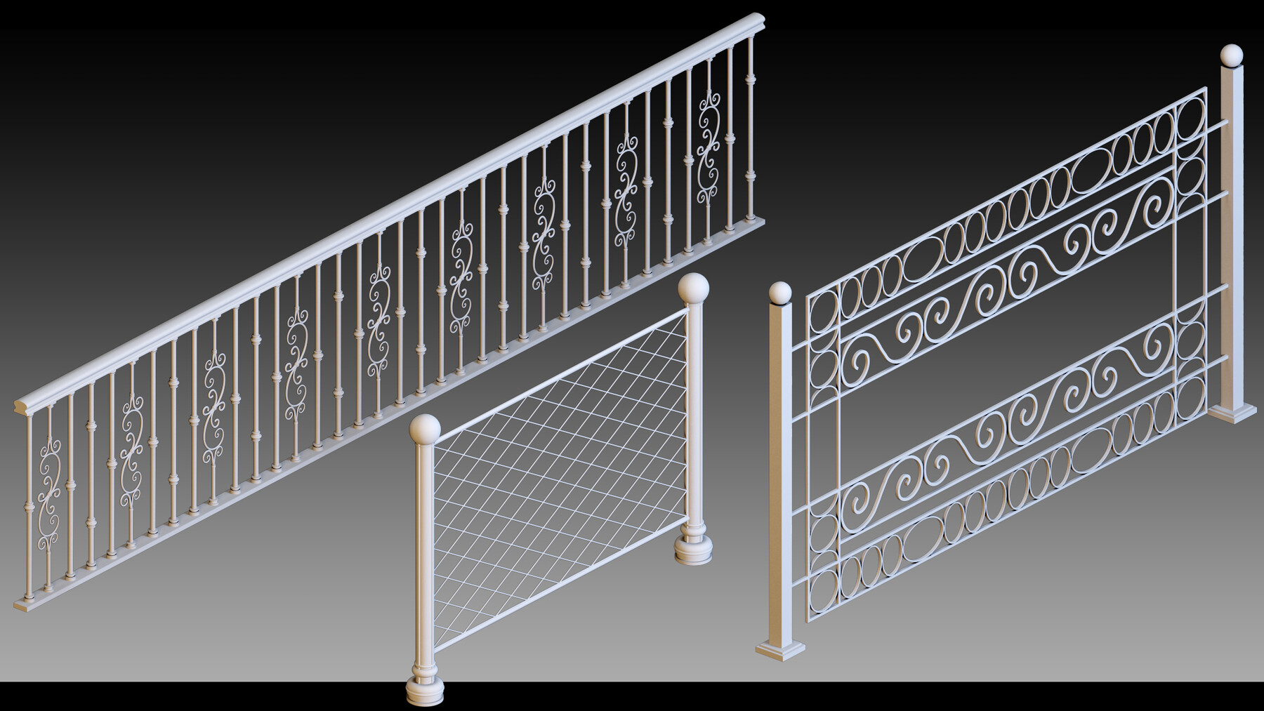 ArtStation - 50 Fences- Vol 01- Kitbash- High detail 3d models | Resources