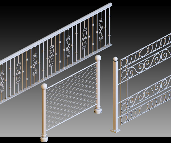 ArtStation - 50 Fences- Vol 01- Kitbash- High detail 3d models | Resources