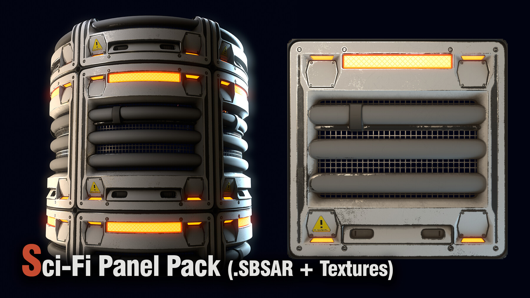 ArtStation - Sci-Fi Panel Pack (.SBSAR + Textures) | Resources