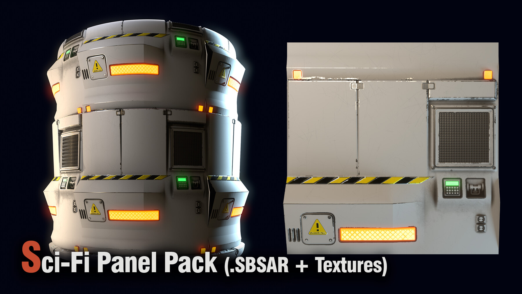 ArtStation - Sci-Fi Panel Pack (.SBSAR + Textures) | Resources