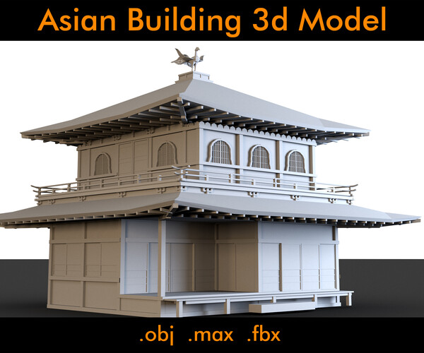 ArtStation - Asian Building- 3d Model | Resources