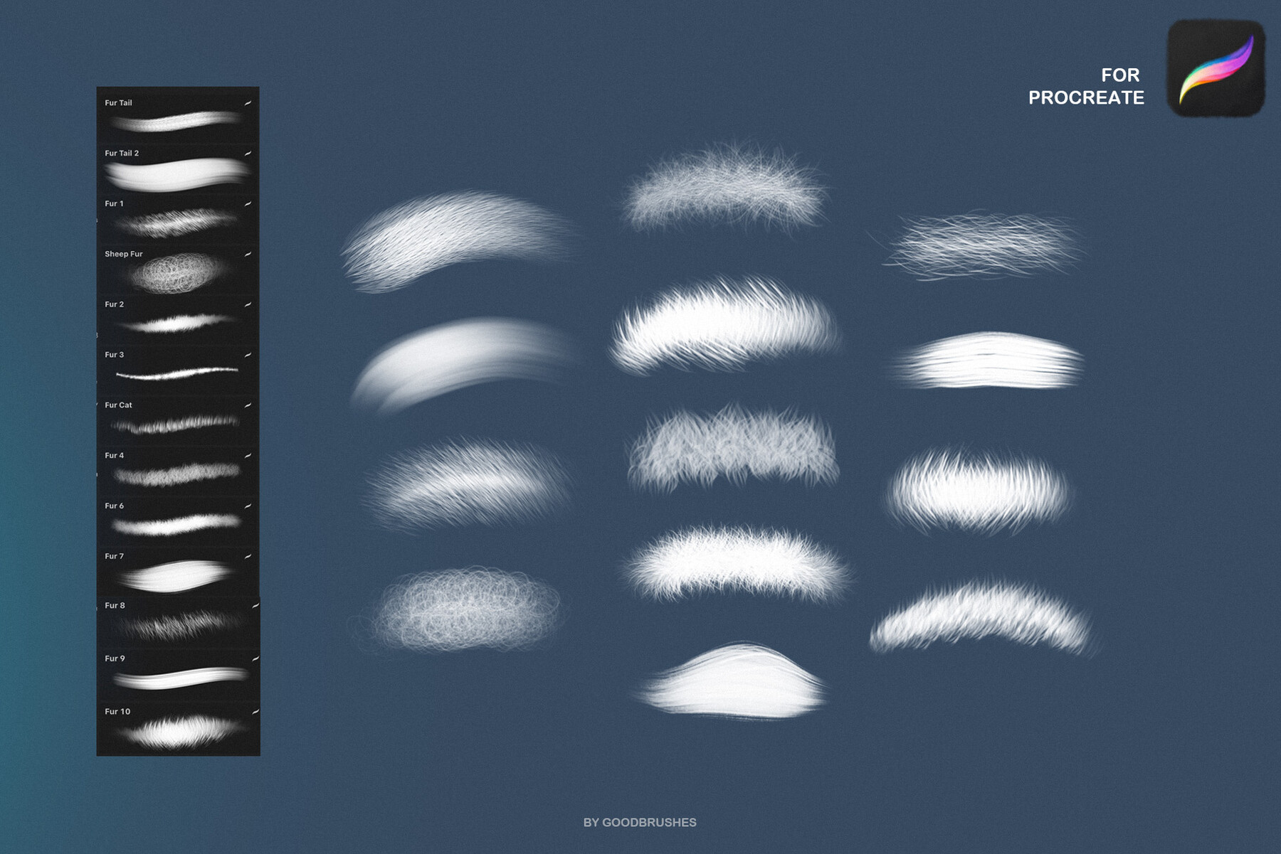 ArtStation - FUR. Procreate brushes | Brushes