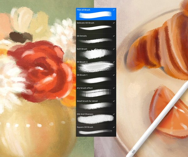 ArtStation - VINTAGE OIL. Procreate brushes | Brushes