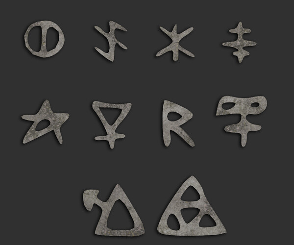 ArtStation - 110 Runes Alpha 8K Vol 2 | Brushes