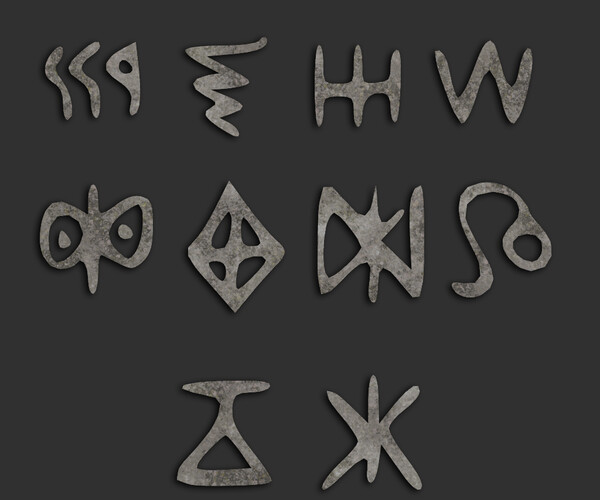 ArtStation - 110 Runes Alpha 8K Vol 2 | Brushes