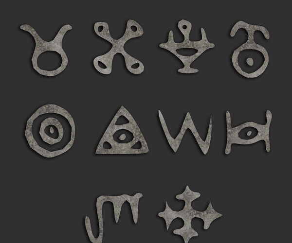 ArtStation - 110 Runes Alpha 8K Vol 2 | Brushes
