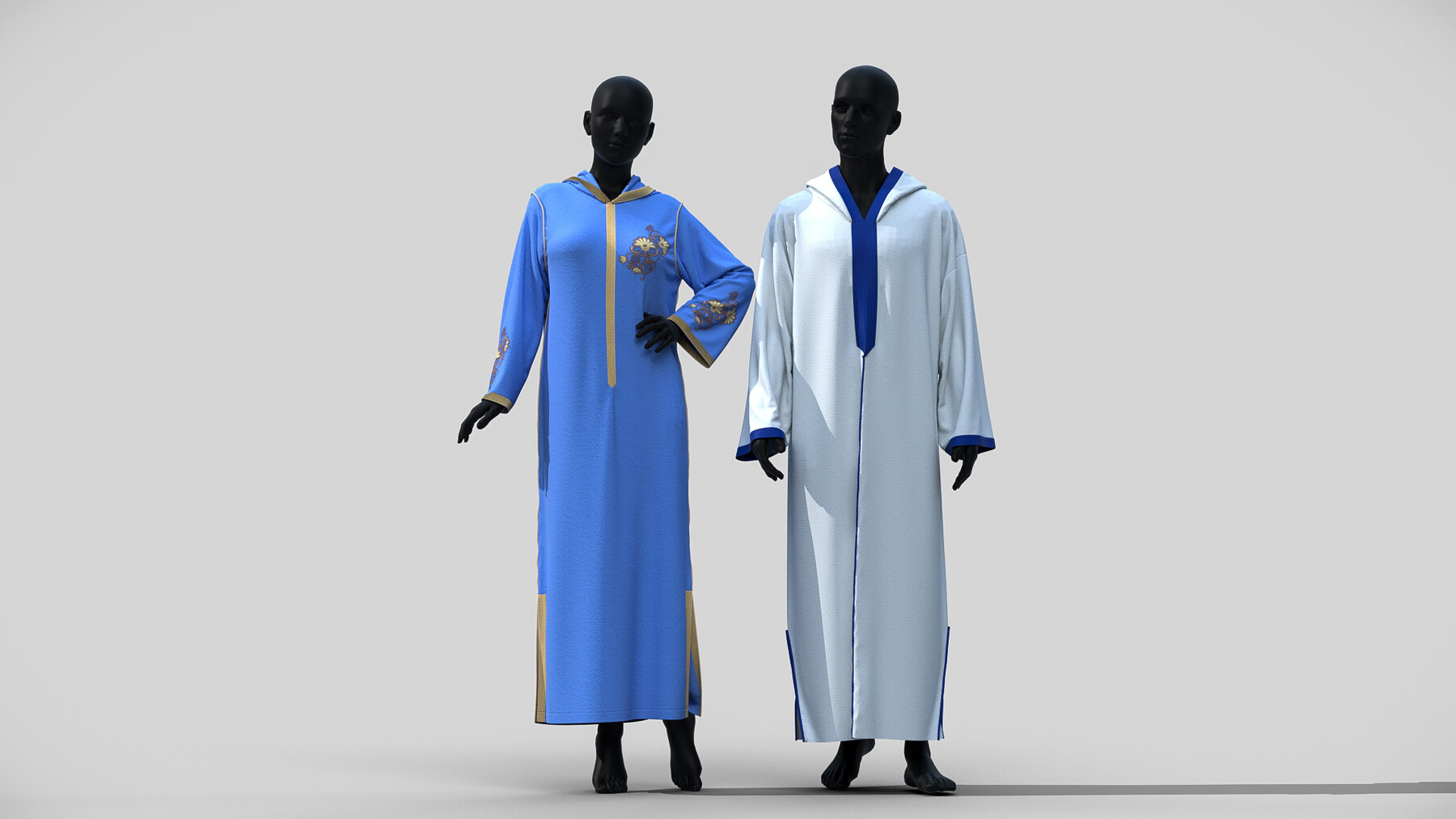 ArtStation - Moroccan Djellaba Women & Men | Game Assets