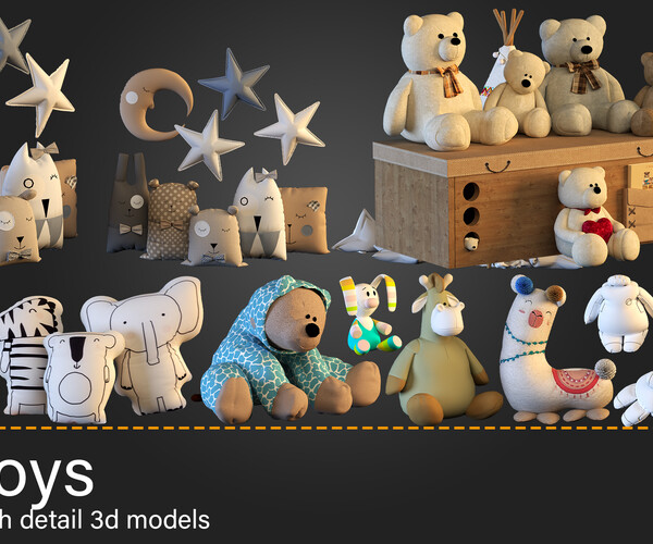 ArtStation - 10 Toys- 3d models-max.fbx.obj | Resources