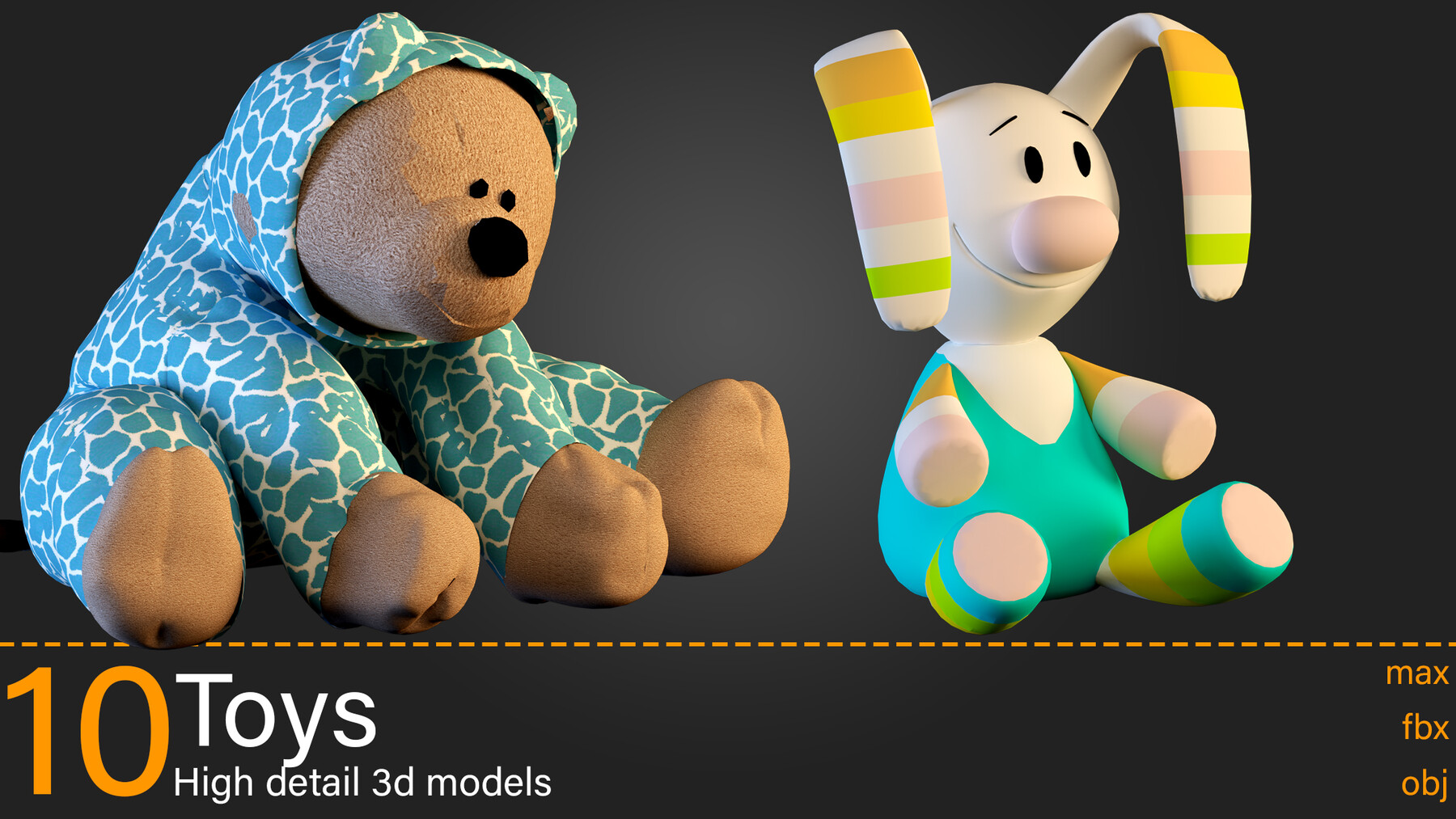 ArtStation - 10 Toys- 3d models-max.fbx.obj | Resources