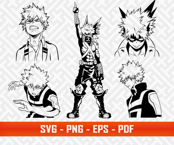 ArtStation - My Hero Academia SVG / Boku no hero SVG / Bakugo Kacchan ...