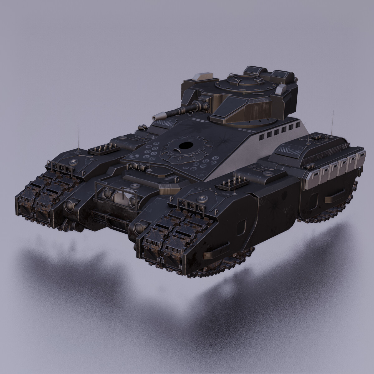 ArtStation - CYBER TANKER LOW POLY GAME READY | Game Assets