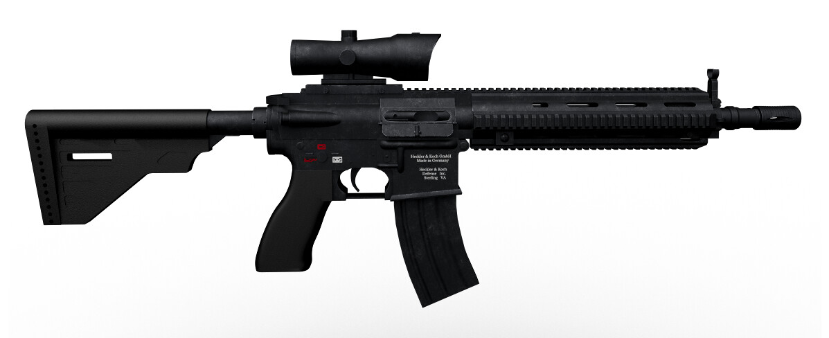ArtStation - Realistic HK416 3D Model | Game Assets