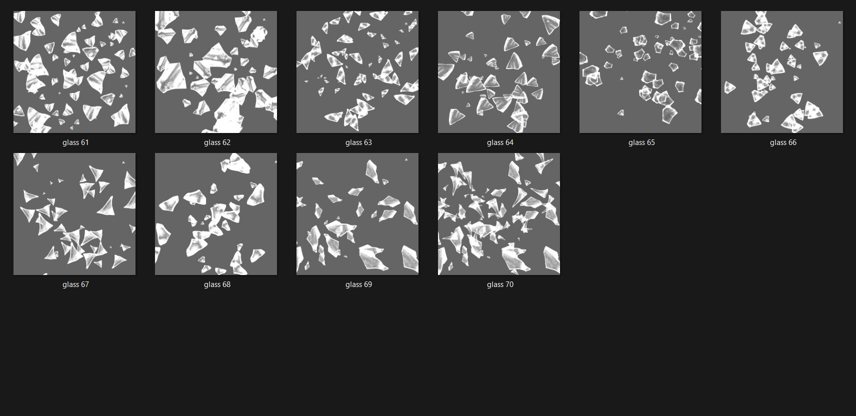 ArtStation - Broken Glass 300 Alpha Patterns 2K Size Full Pack | Brushes
