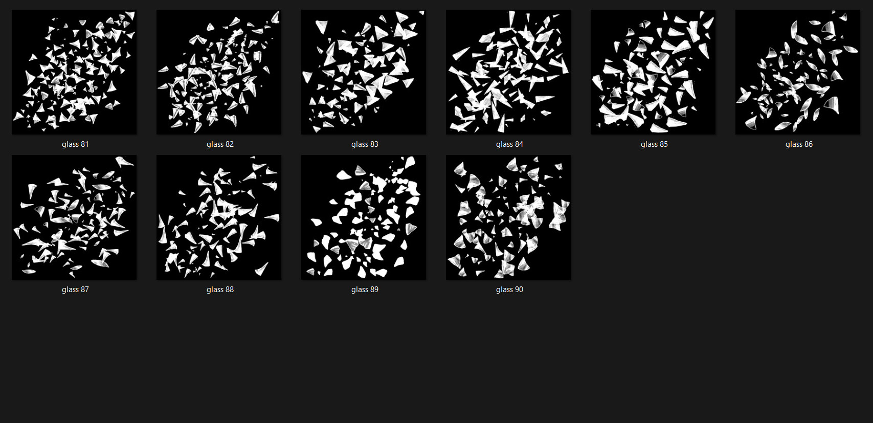 ArtStation - Broken Glass 300 Alpha Patterns 2K Size Full Pack | Brushes