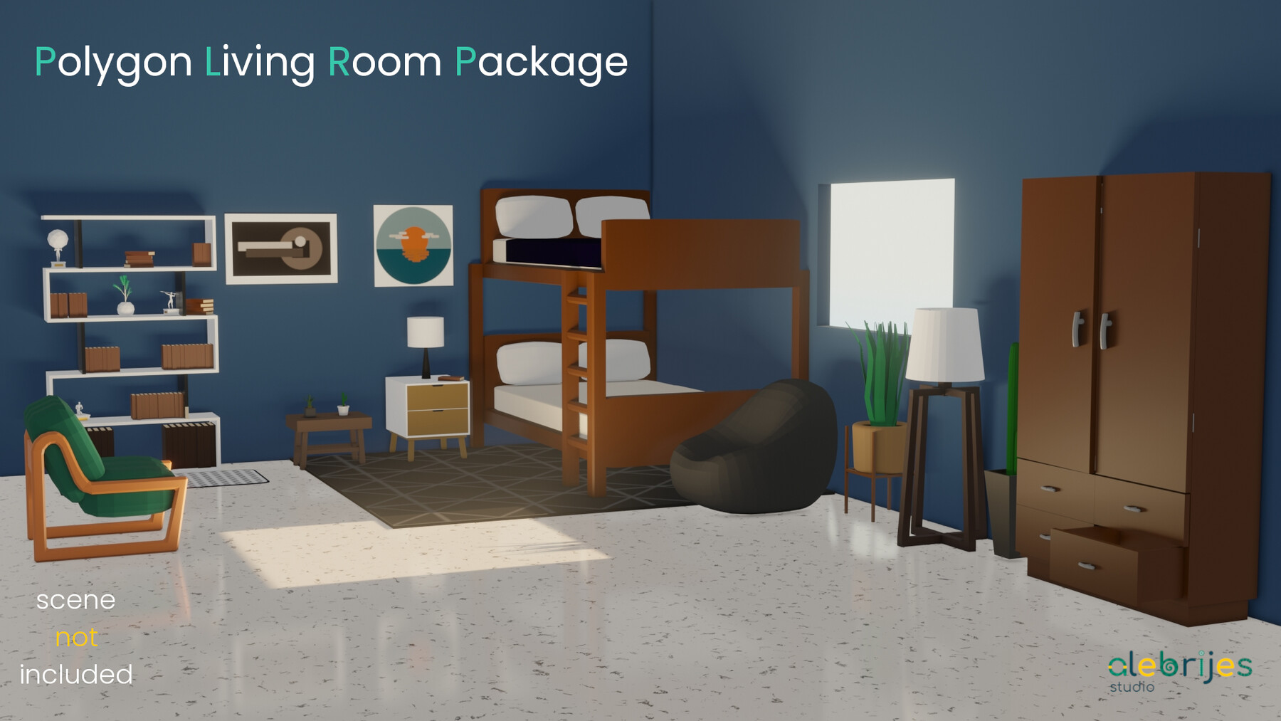 ArtStation - Polygon Bedroom | Game Assets