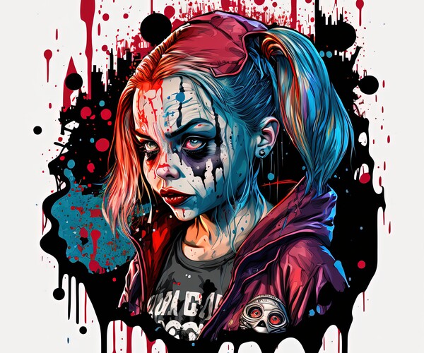 ArtStation - 6k Digital Print of The Queen of Clowns. Master of Jokers ...