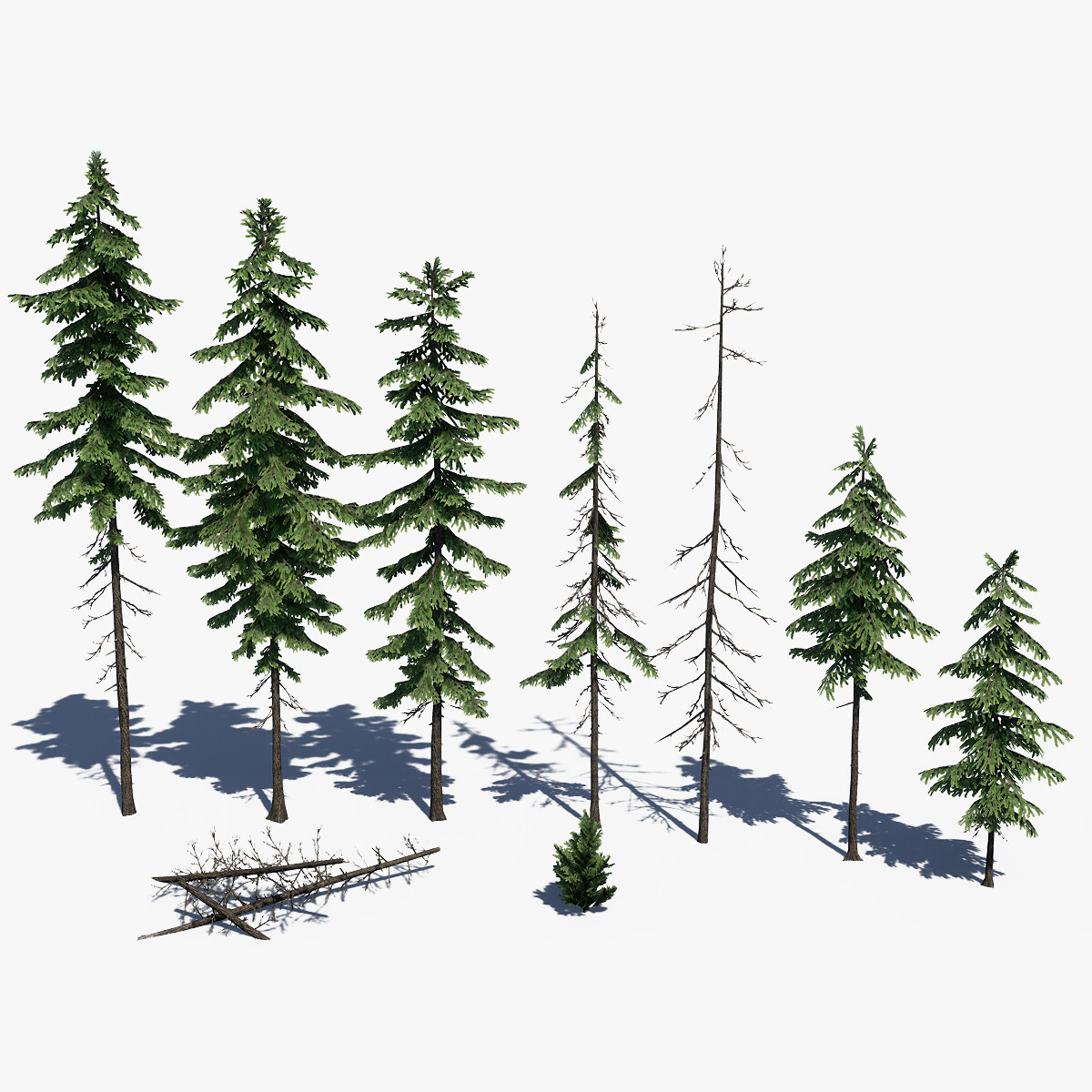 ArtStation - Fir Pine Tree Pack | Game Assets