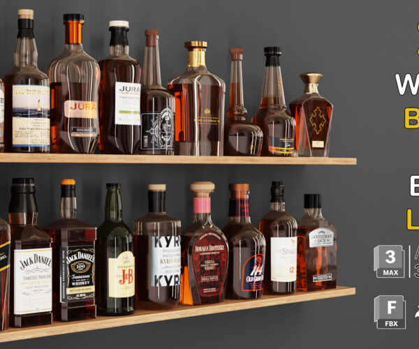 ArtStation - 20_Whiskey_Bottles | Resources